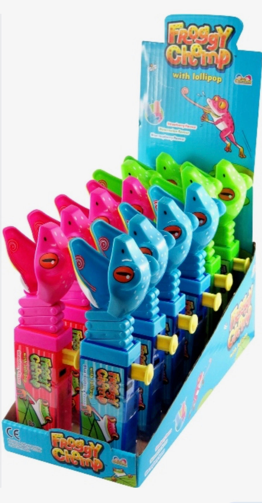 KIDSMANIA- FROGGY CHOMP CANDY LOLLIPOP, 12CT DSP (BF247 ...